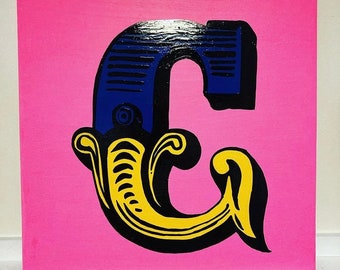 Painted Letter C - Etsy