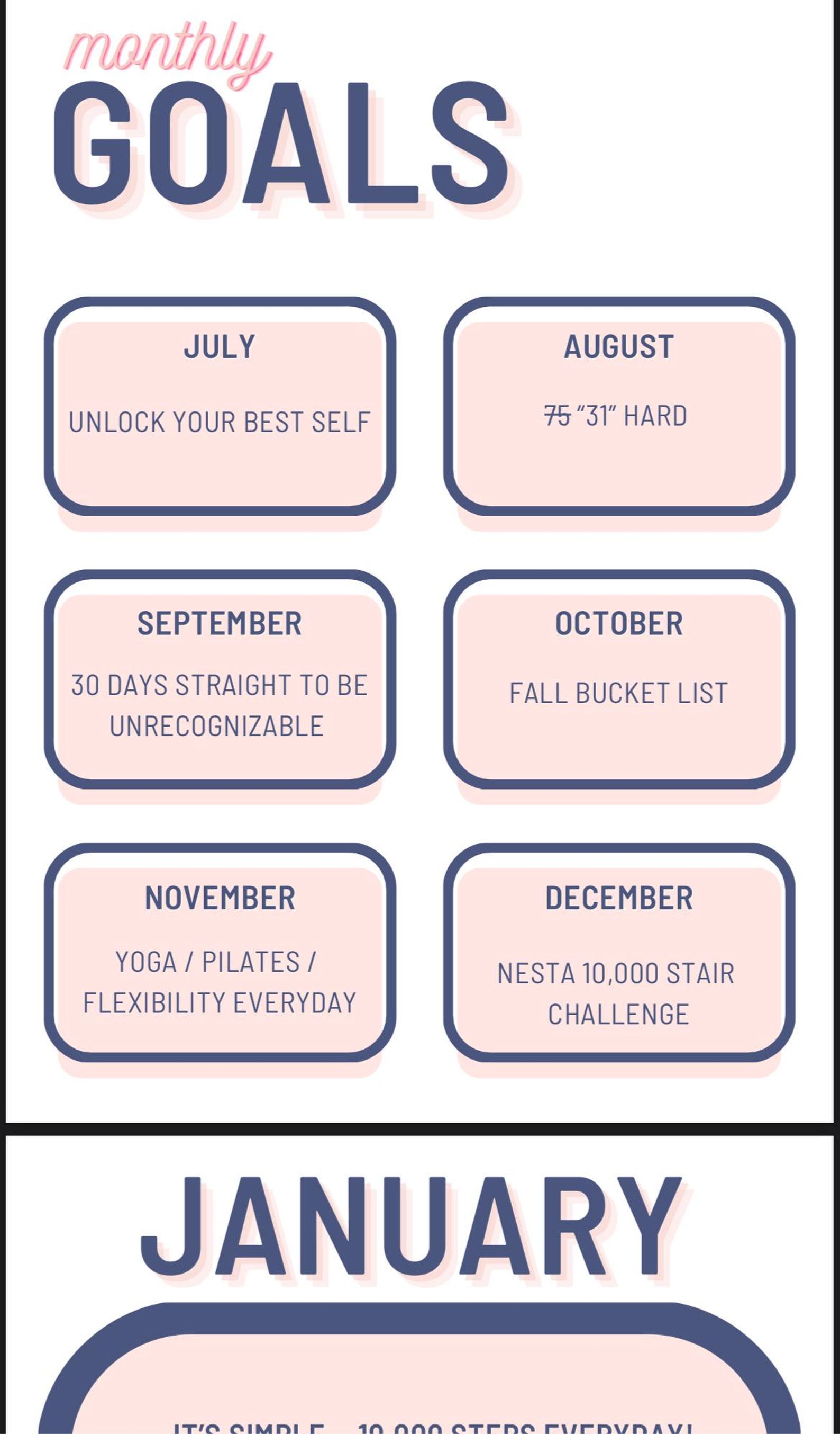 12 Months of Challenges 2025 (bright) - Etsy