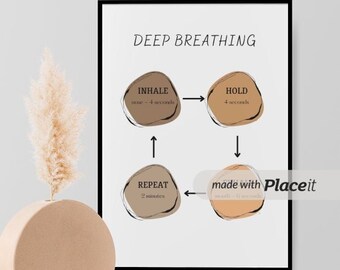 Breathing Technique Poster - Etsy