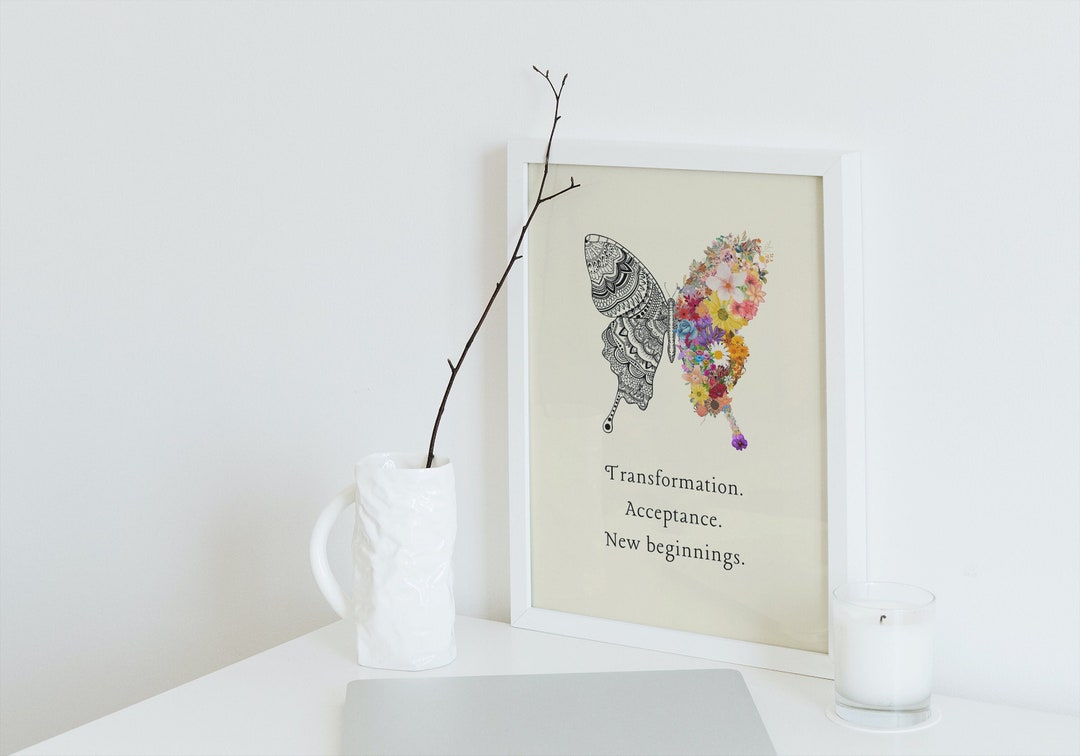 Spring Art, New Beginnings Art, Butterfly Poster, Floral Art, Room ...