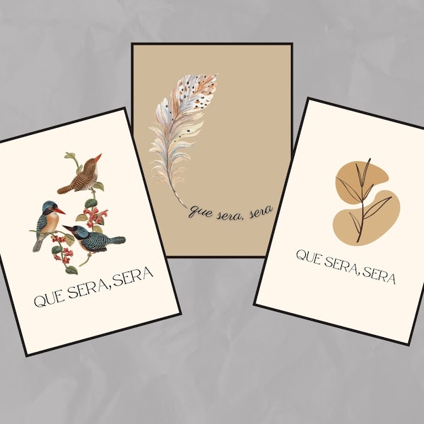 Que Sera Sera Print - Etsy UK