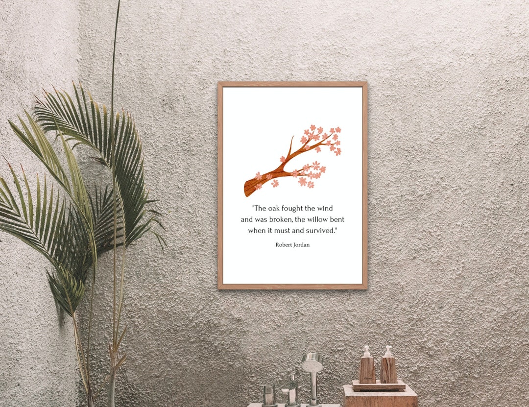 Tree Quote Poster Resilience Quote the Oak Fought the Wind - Etsy
