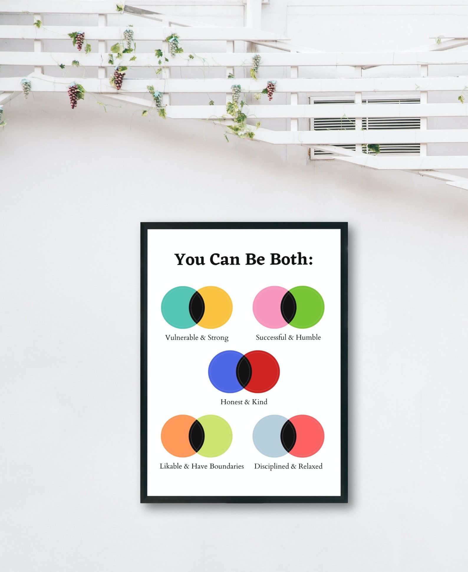 You Can Be Both Poster, Therapist Wall Art, School Counselor Prints ...