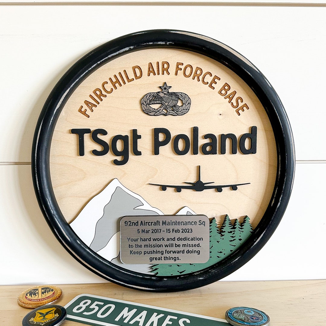 Air Force Going Away Gift Custom Military Base Plaque USAF Office Decor ... Air Force Going Away Gift Custom Military Base Plaque USAF Office Decor ...