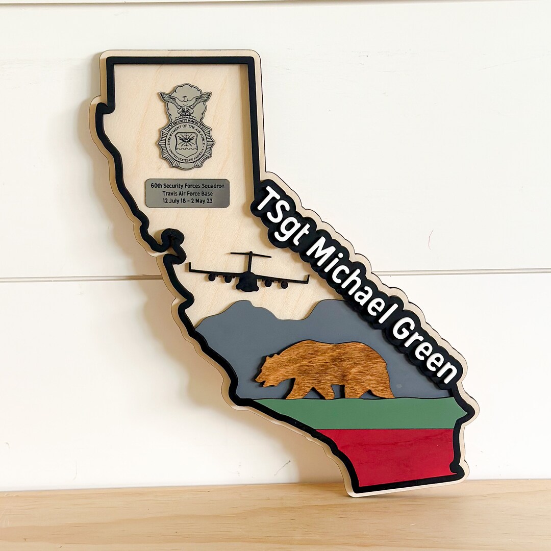 Custom Air Force Going Away Gift for PCS US State Sign - Etsy