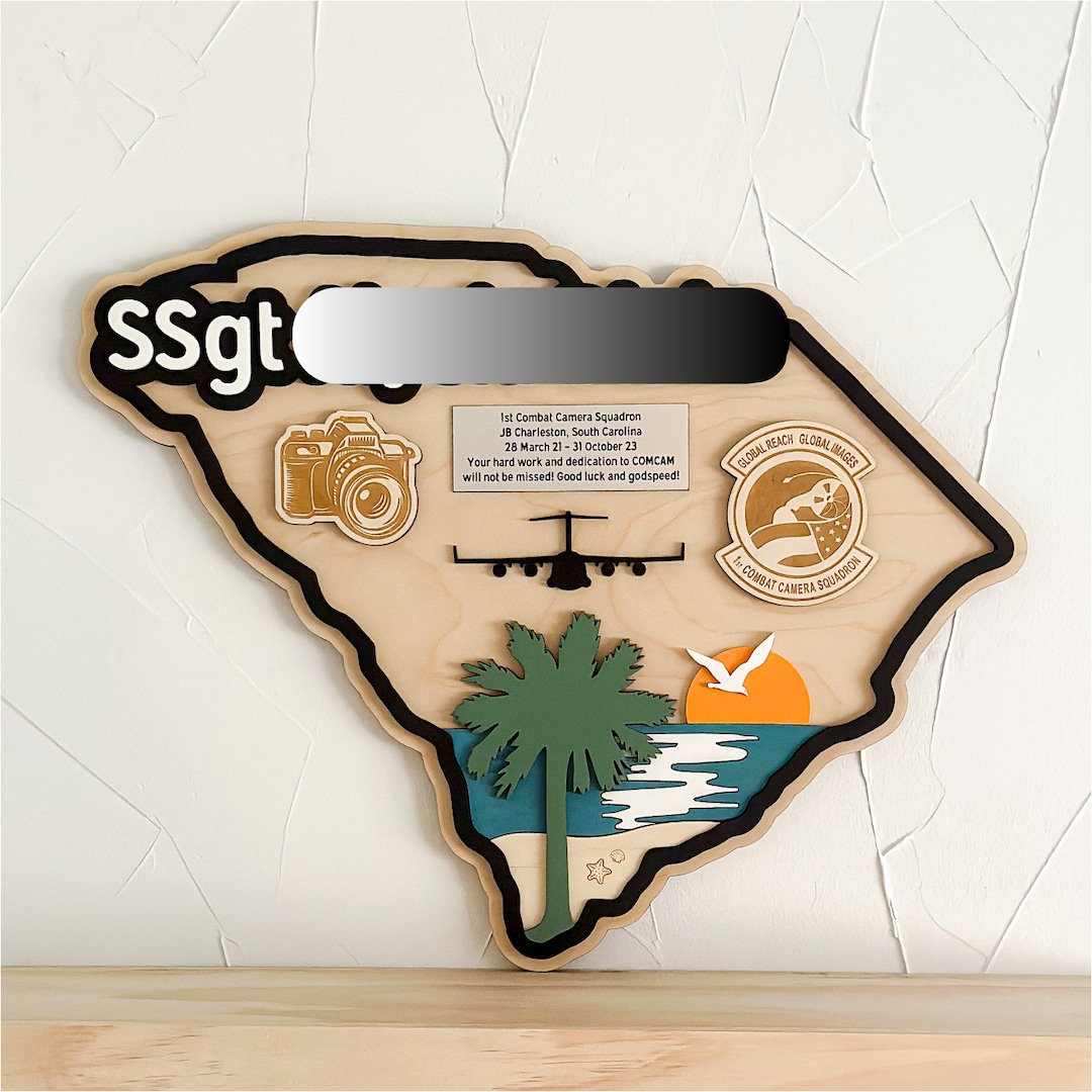 Military Gift for PCS, Any State Outline, Air Force Going Away Gift ...
