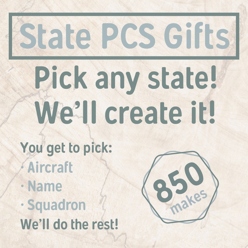 Custom Air Force Going Away Gift for PCS US State Sign - Etsy