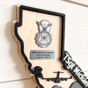 Custom Air Force Going Away Gift for PCS US State Sign Custom Military ...