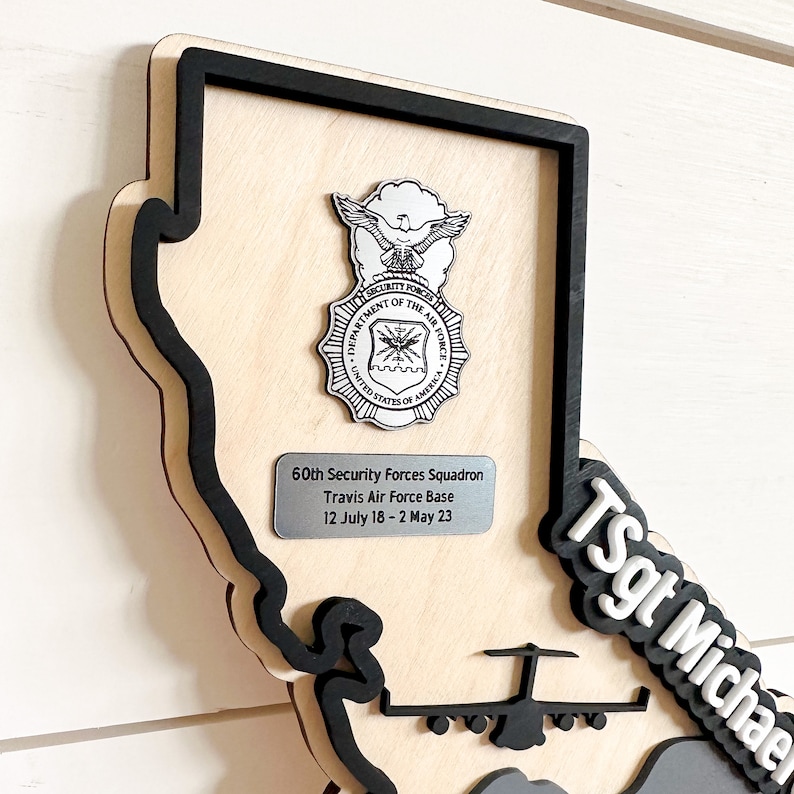 Custom Air Force Going Away Gift for PCS US State Sign - Etsy