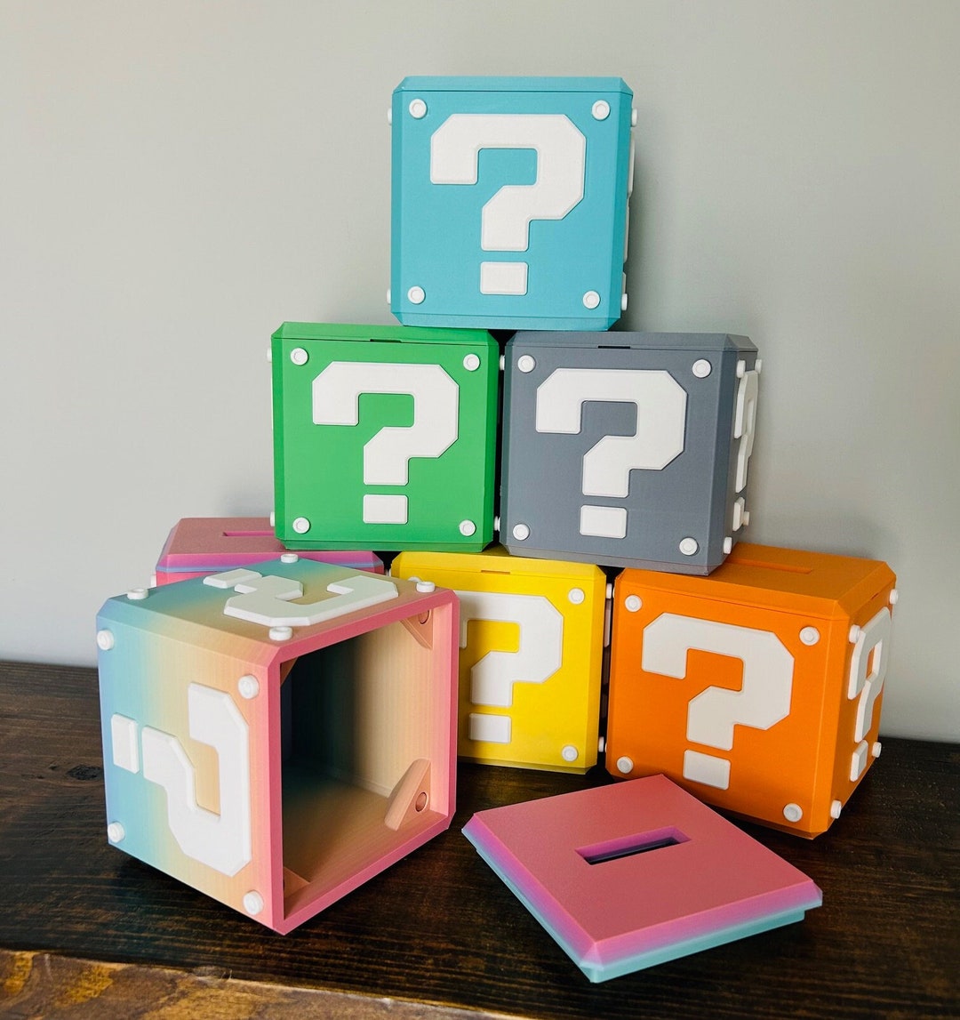 Mario Mystery Box Piggy Bank W/ Magnetic Lid - Etsy