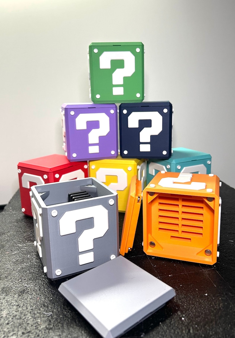 Mario Mystery Box Nintendo Switch Game Holder W/ Magnetic Lid - Etsy