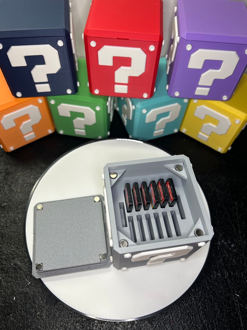 Mario Mystery Box Nintendo Switch Game Holder W/ Magnetic Lid - Etsy