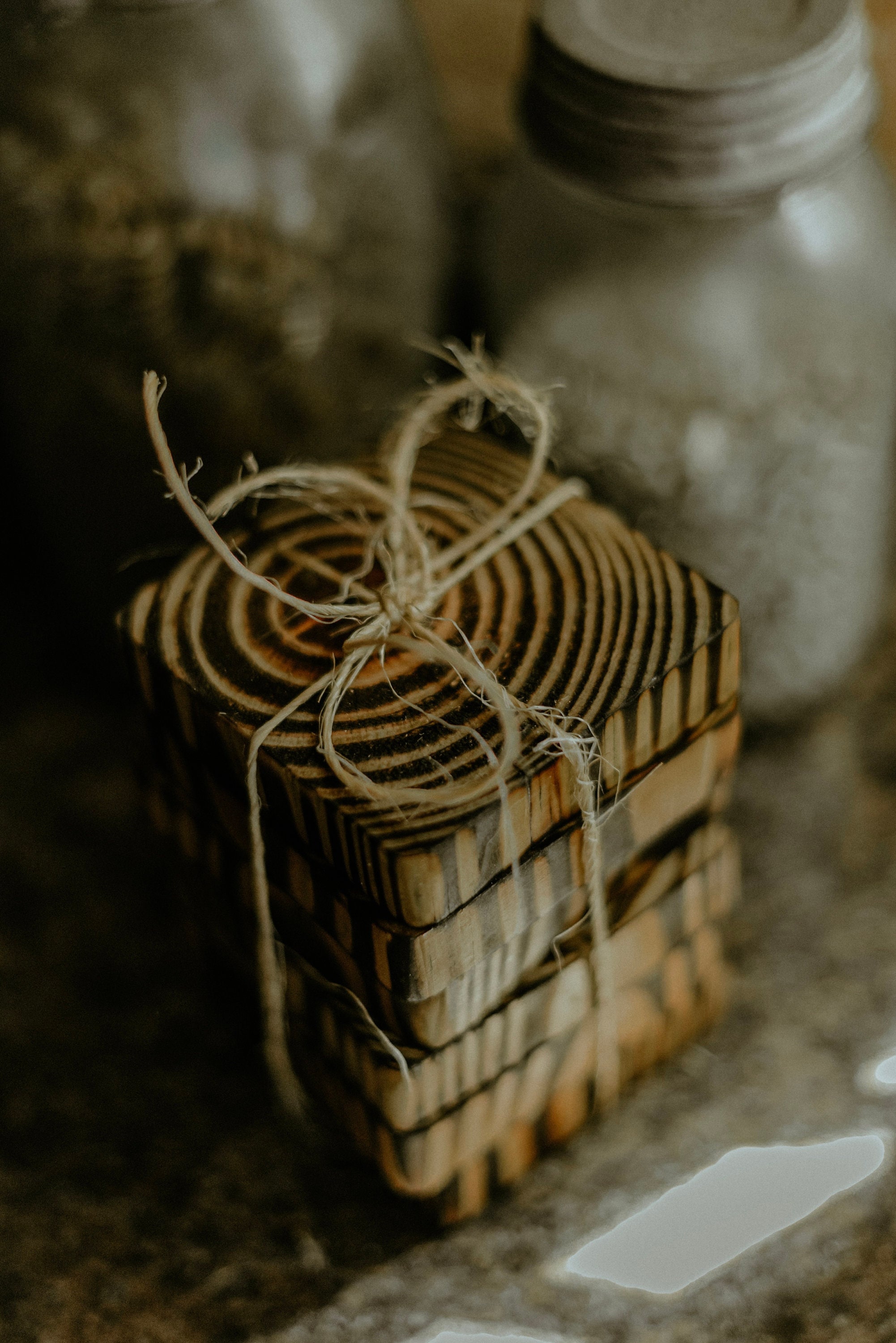 Rustic Wood Coasters - Thick Cut - Etsy