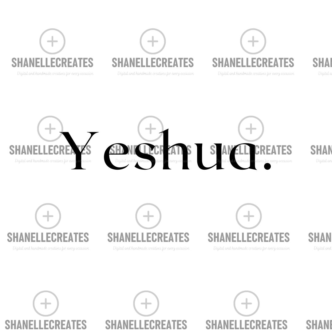 Christian PNG, SVG Modern Font yeshua - Etsy