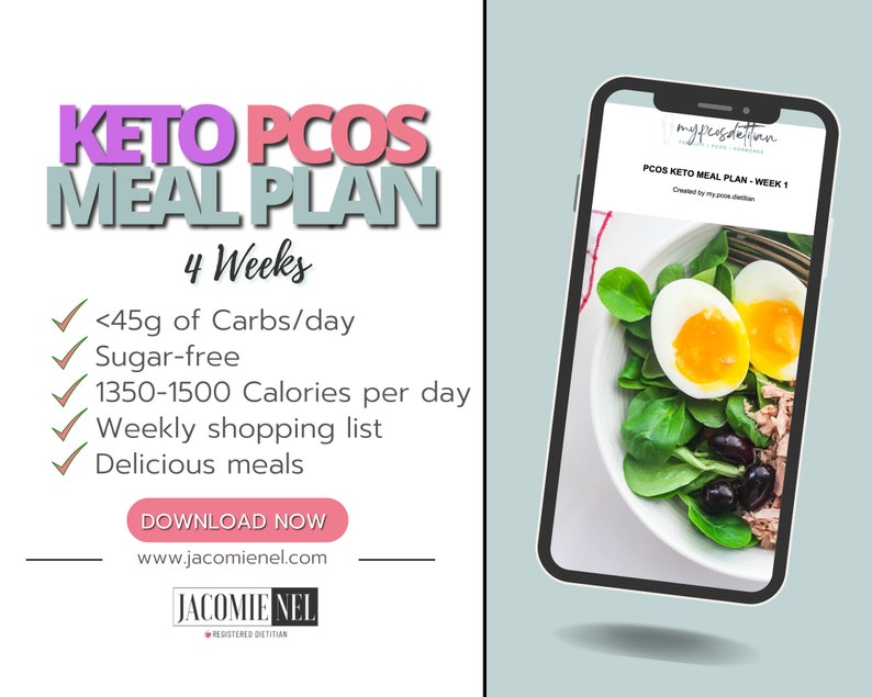 Keto PCOS Meal Plan for Insulin Resistance and Weight Loss 4 Week KETO ...