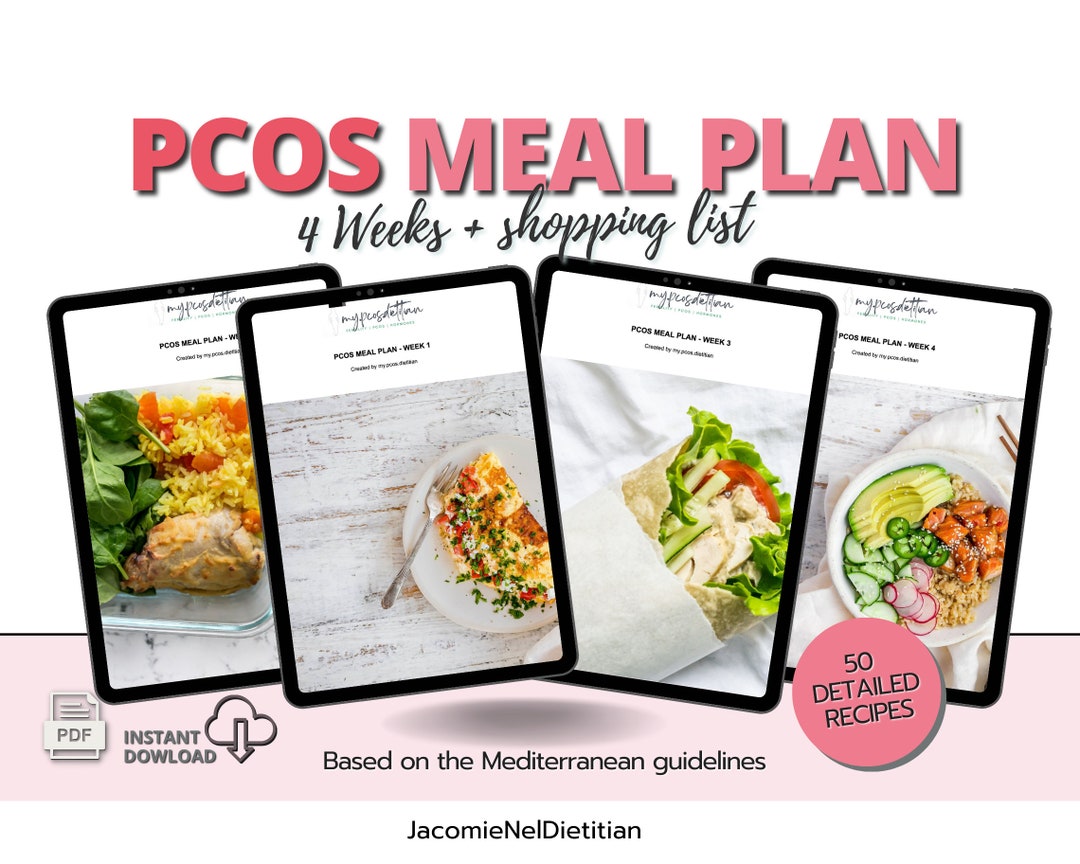PCOS Meal Plan | 4 Weeks PCOS Diet With Shopping List | Low Carb Diet ...