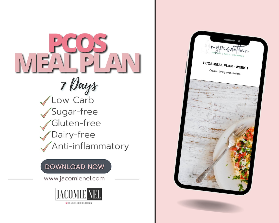 Week 1 PCOS Meal Plan: Low Carb Diet & Gluten-free Recipes for ...