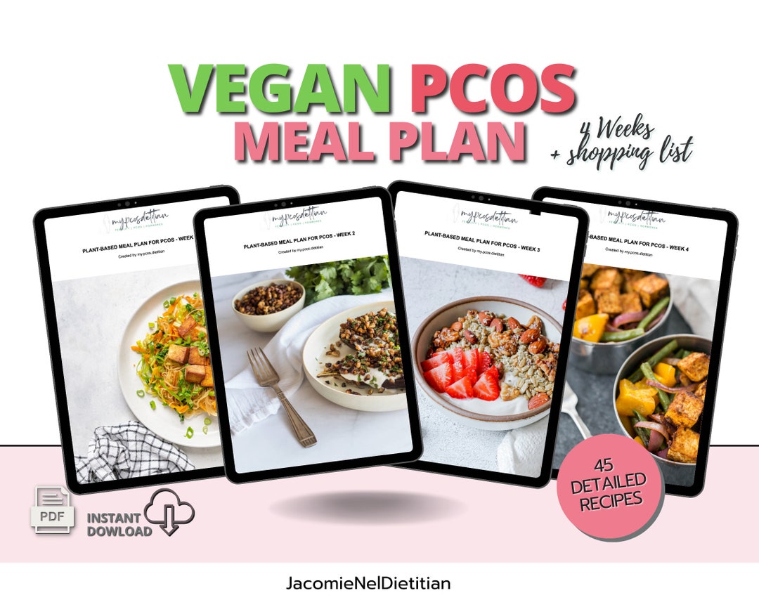 Vegan PCOS Meal Plan for Hormonal Balance and Fertility | 4 Week Vegan ...