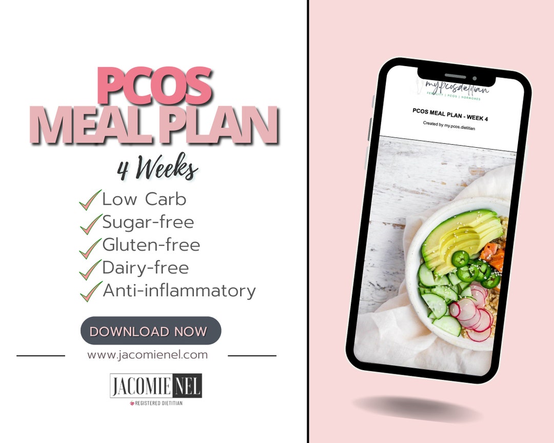 PCOS Meal Plan 4 Weeks PCOS Diet With Shopping List Low - Etsy