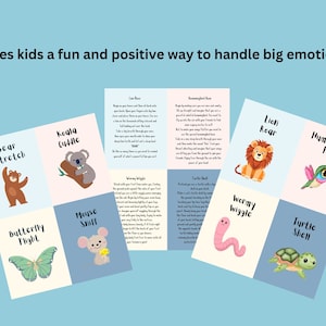 Calm Kids Cards Emotional Regulation Exercises for Young Children - Etsy
