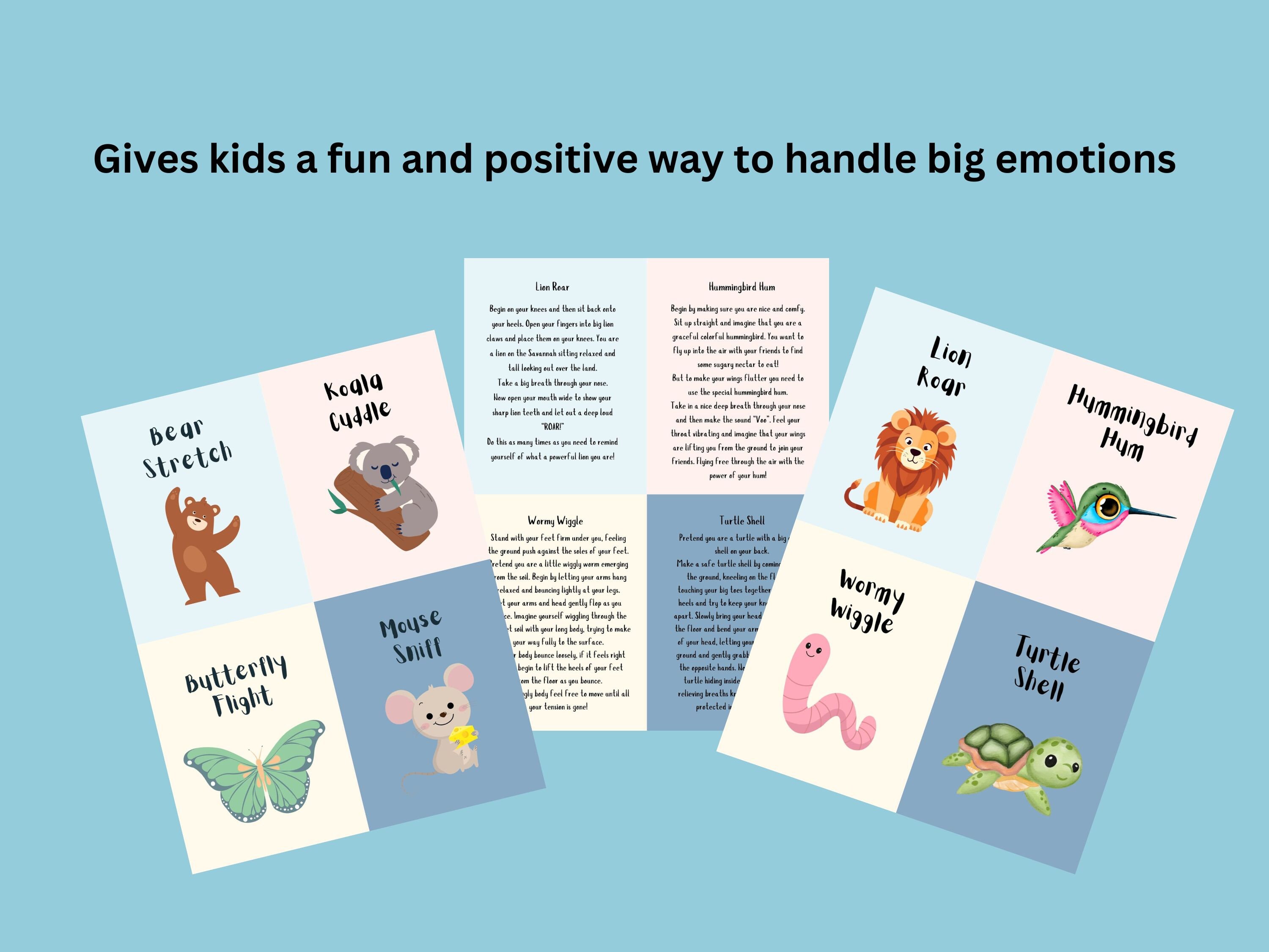 Calm Kids Cards Emotional Regulation Exercises for Young Children - Etsy