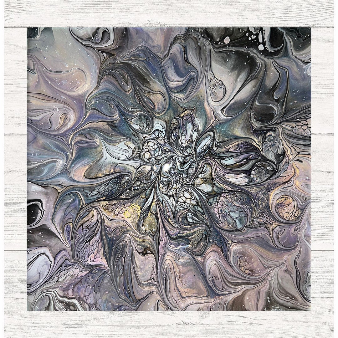 Abalone Shell Acrylic Fluid Painting on Canvas - Etsy