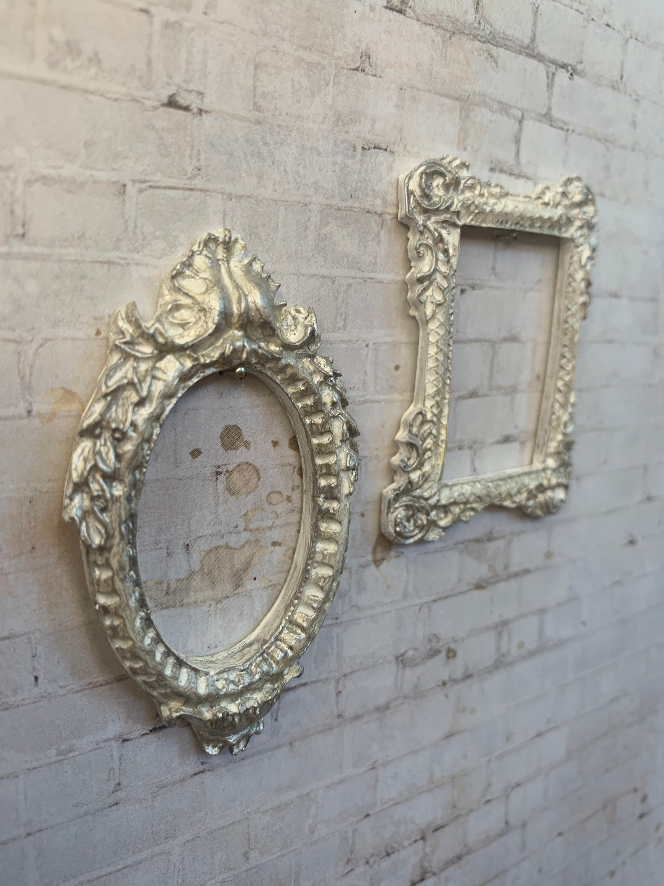 Dollhouse Picture Frame Decor Set of 2 Rectangle and Oval - Etsy