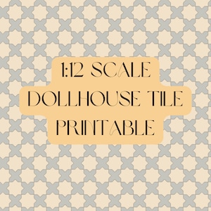 1:12 Scale Dollhouse Wallpaper Printable Tile - Wall Floor Miniature ...