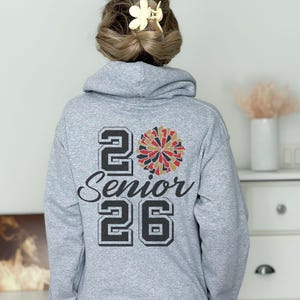 Personalized Senior Cheer Hoodie - Custom Team Colors, Sleeve Print - Etsy