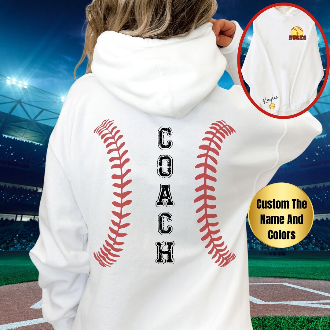 Softball Coach Gift Personalized Softball Coach Hoodie Custom ...