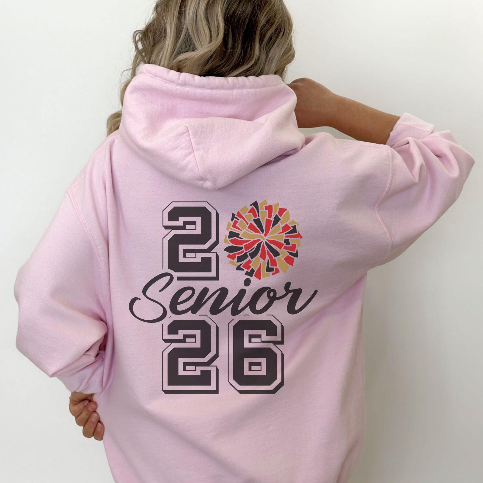 Personalized Senior Cheer Hoodie - Custom Team Colors, Sleeve Print - Etsy