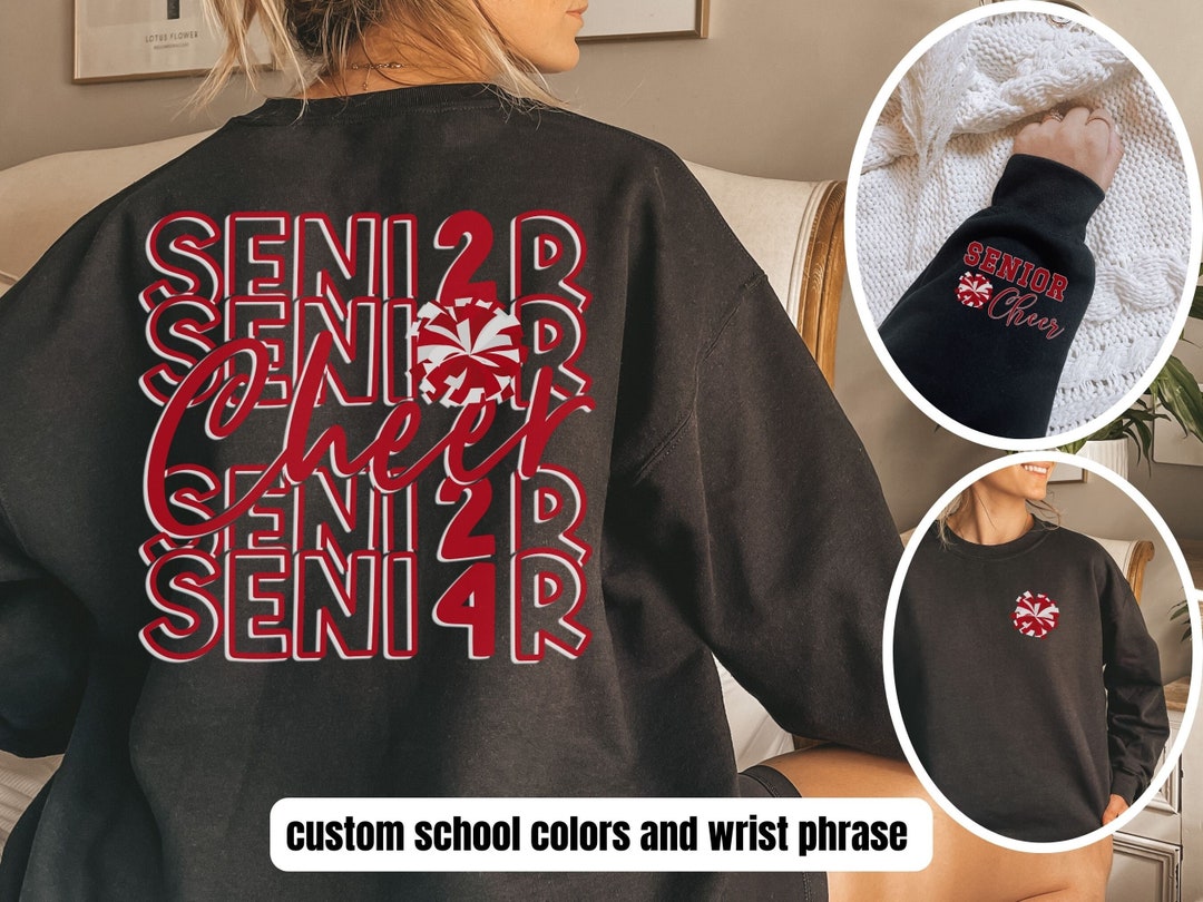 Senior Cheer Shirt Personalize Senior Class 2024 Cheerleader Sweatshirt ...