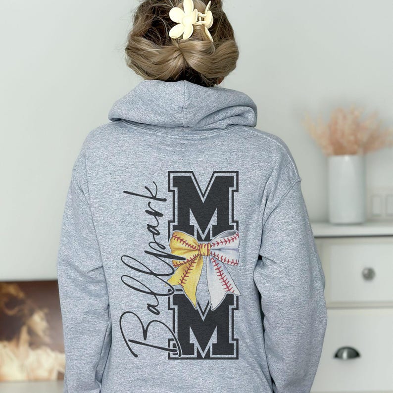 Personalized Ballpark Mom Hoodie Custom Baseball Softball Mom Gift With ...