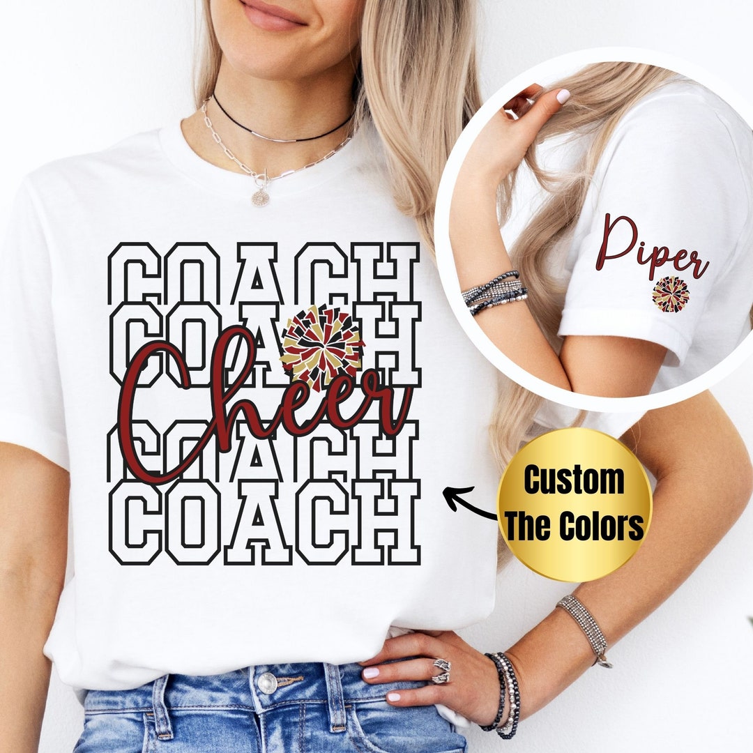 Cheer Coach Shirt Personalized Cheerleading Coach T-shirt Gift Custom ...