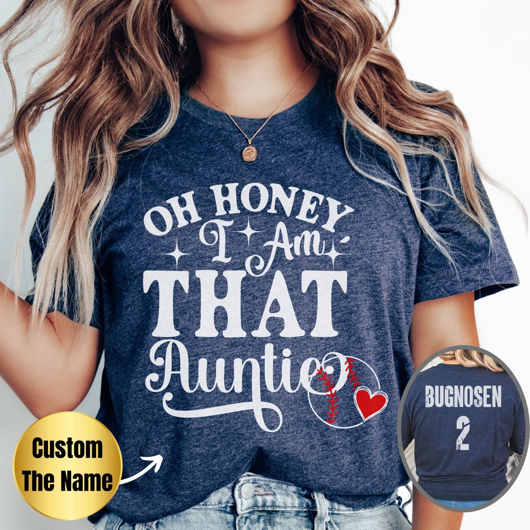 Baseball Aunt Shirt Custom Baseball Auntie T-shirt Personalized ...