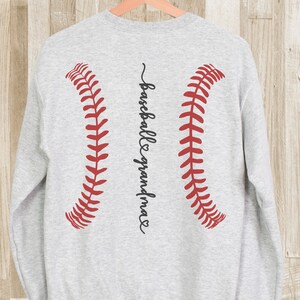 Baseball Grandma Shirt With Kid Name Custom Baseball Long Sleeve Print ...