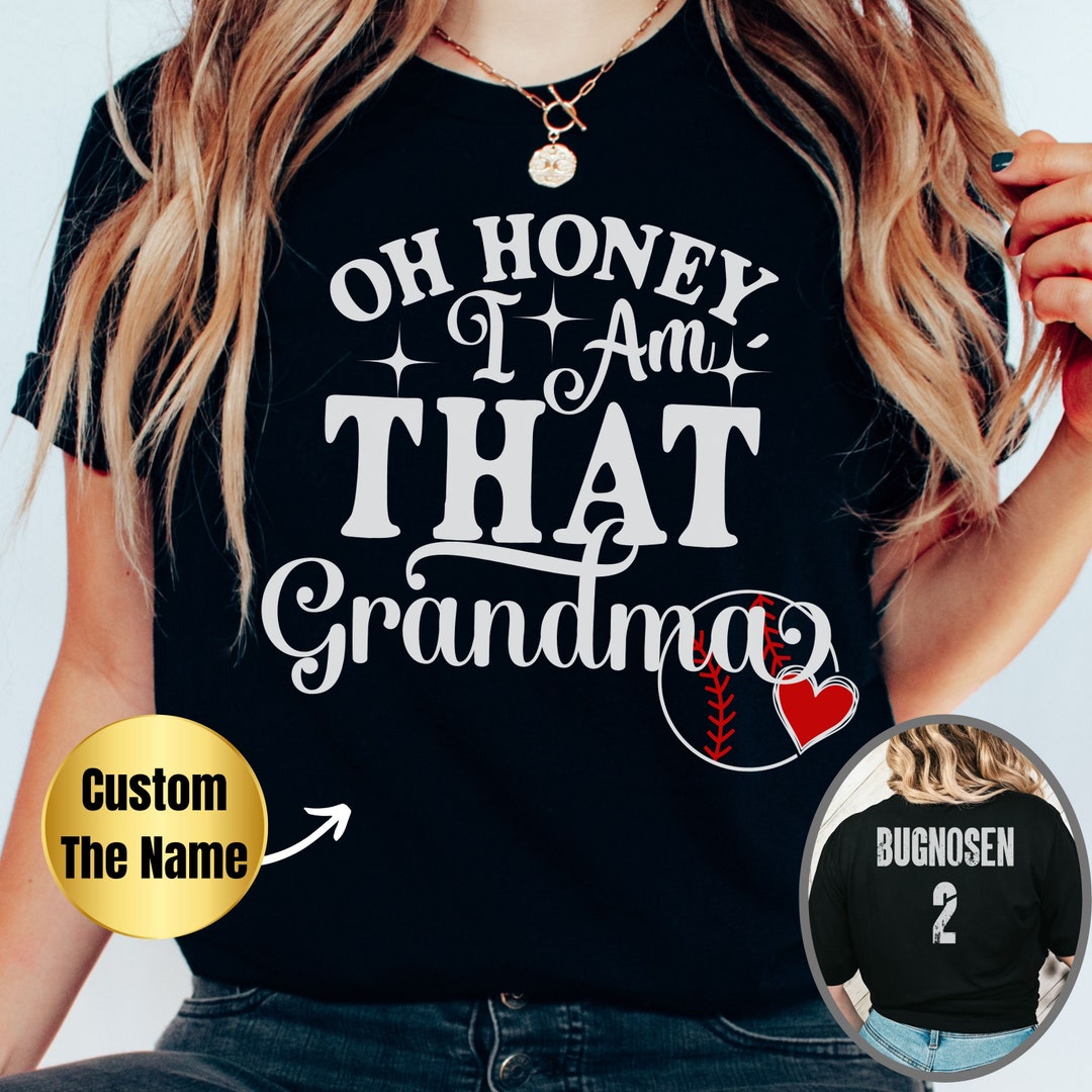 Baseball Grandma Shirt With Kid Name Custom Baseball Grammy T-shirt ...