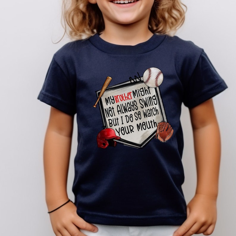 Sister Baseball Shirt, Funny Sibling Tee, Custom Baseball Gift - Etsy