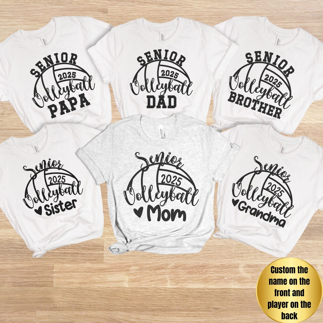 Volleyball Senior Family Shirts Custom Volleyball Senior Mom Dad Shirt ...