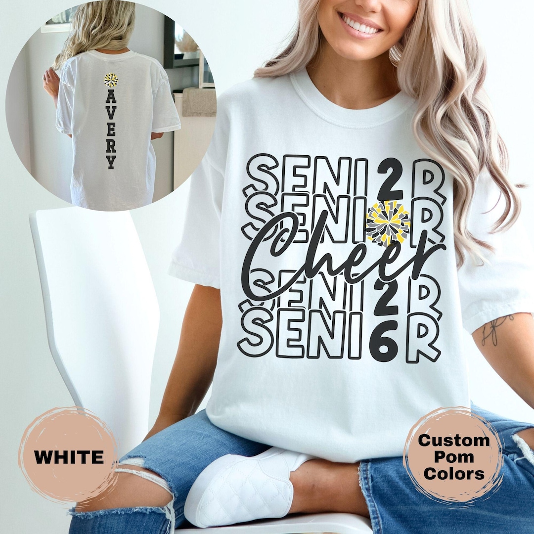 Custom Senior Cheerleader Shirt Personalized Comfort Colors T-shirt ...