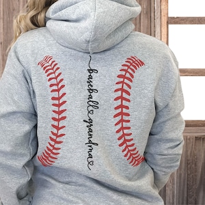 Grandma Baseball Sweatshirt With Kid Name Custom Baseball Long Sleeve ...