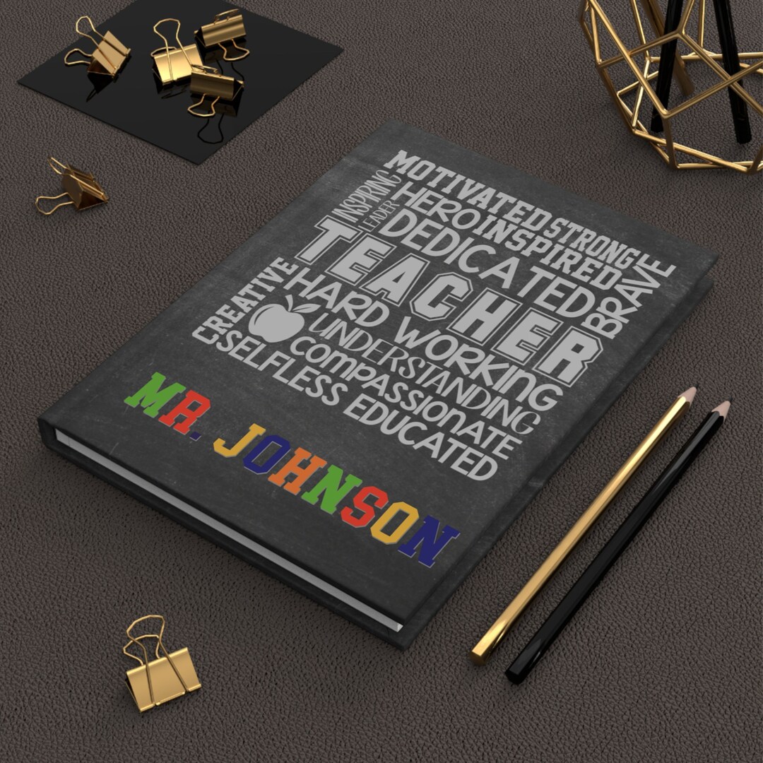 Unique Teacher Appreciation Gift Personalized Male Teacher Gift Journal ...