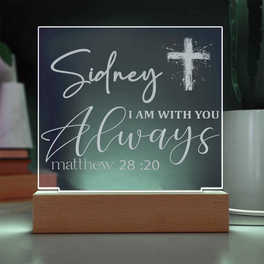 Personalized Bible Verse LED Light Custom Modern Favorite Bible Verse ...