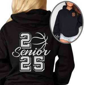 Custom Senior Basketball Hoodie Personalize Basketball Senior ...