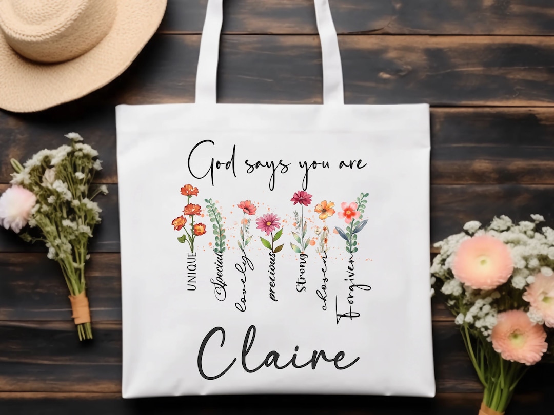 Personalized Christian Tote Bag Faith Canvas Bag Christian Custom Gift ...