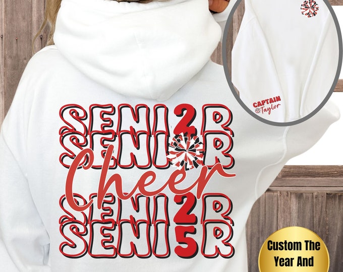 Senior Cheer Mom Blue Hoodie and Sweatshirt,faux Glitter Cheerleader ...