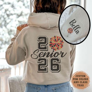 Personalized Senior Cheer Hoodie - Custom Team Colors, Sleeve Print - Etsy