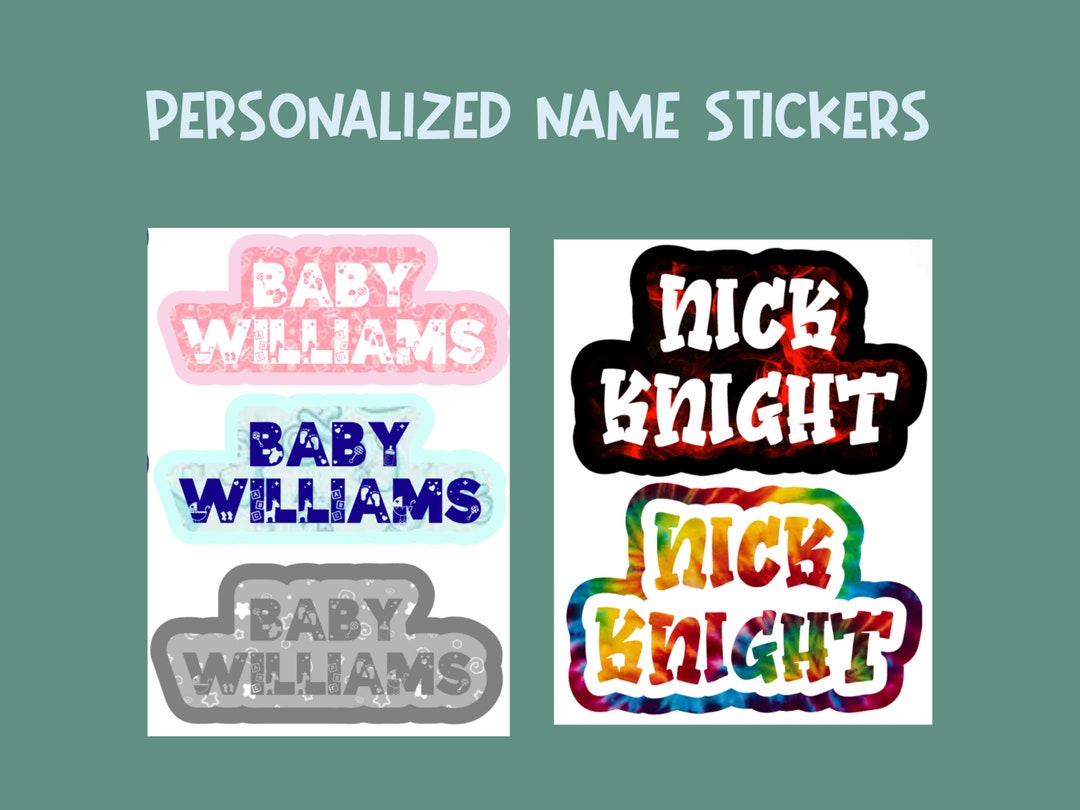 Individual Name Stickers School Kids Labels | Waterproof Laminated ...