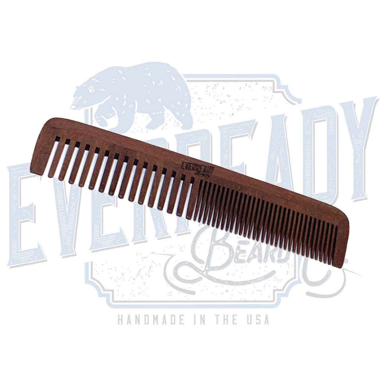 Everready Redwood Beard Comb - Etsy