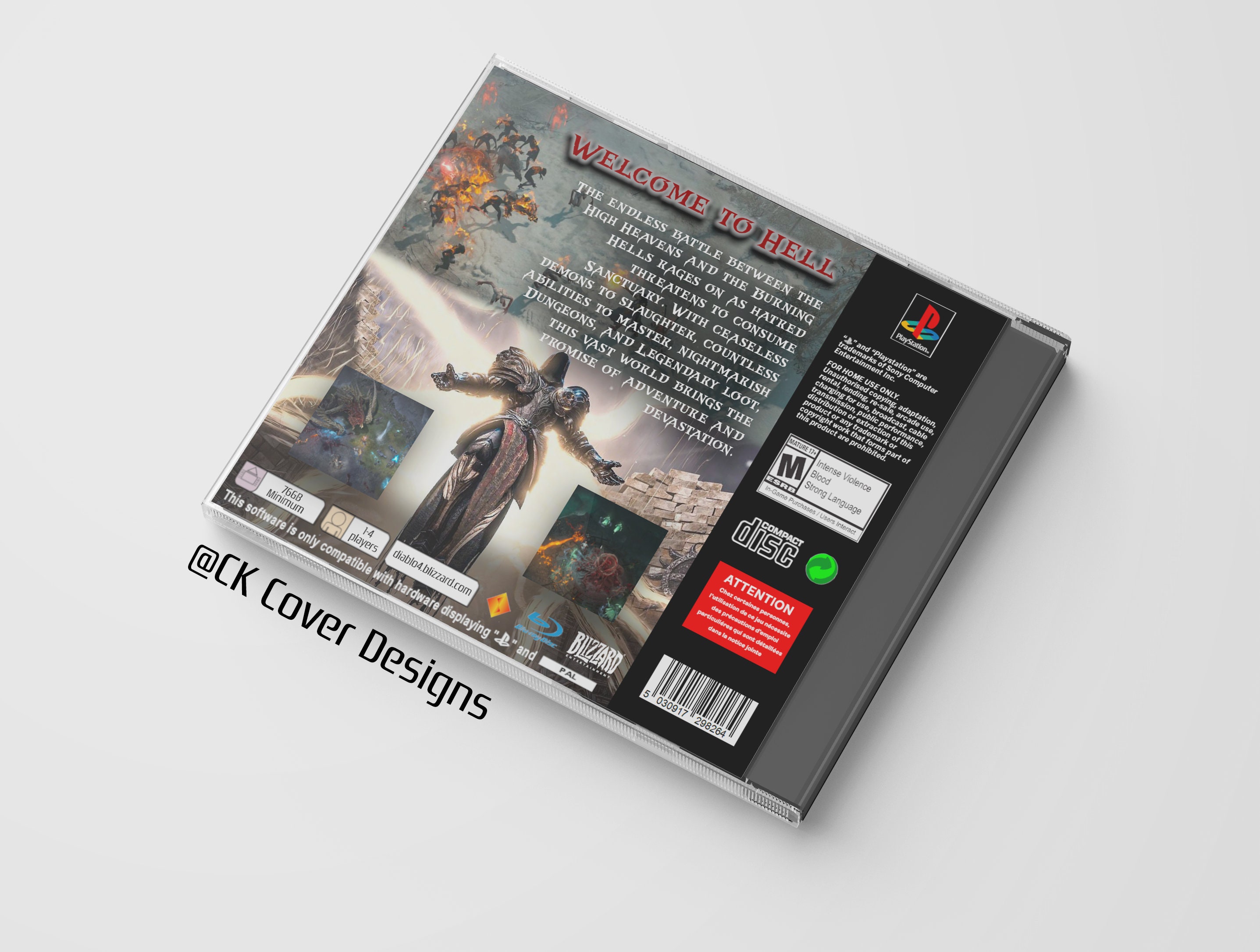 Diablo 4 PS4 Custom PS1 Inspired Jewel Case - Etsy